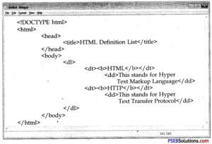 PSEB 10th Class Computer Notes Chapter 2 HTML Fundamentals – PSEB Solutions