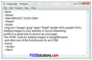 PSEB 10th Class Computer Solutions Chapter 2 HTML Fundamentals – PSEB ...