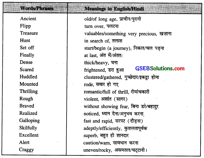 PSEB 7th Class English Solutions Chapter 6 A Treasure Hunt PSEB Solutions
