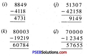 PSEB 5th Class Maths Solutions Chapter 2 Fundamental Operations on ...