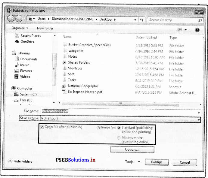 PSEB 8th Class Computer Notes Chapter 6 ਮਾਈਕਰੋਸਾਫਟ ਪਾਵਰਪੁਆਇੰਟ (ਭਾਗ-3 ...