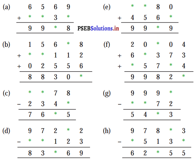 PSEB 5th Class Maths Solutions Chapter 2 संख्याओं पर मूल क्रियाएं Ex 2. ...