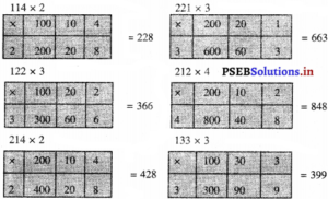 PSEB 3rd Class Maths Solutions Chapter 3 Multiplication – PSEB Solutions
