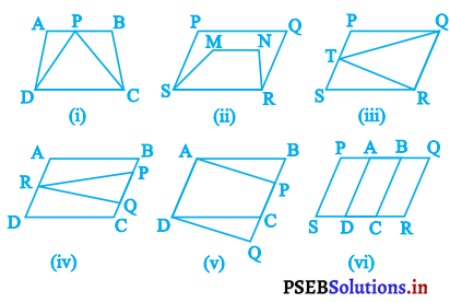 PSEB 9th Class Maths Solutions Chapter 9 समान्तर चतुर्भुज और त्रिभुजों ...